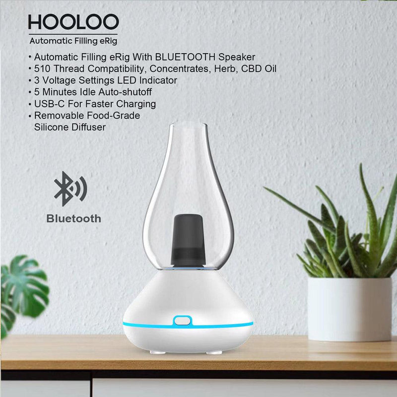 Hooloo Erig With Bluetooth For Wax Dry Herb 510 Cartridge